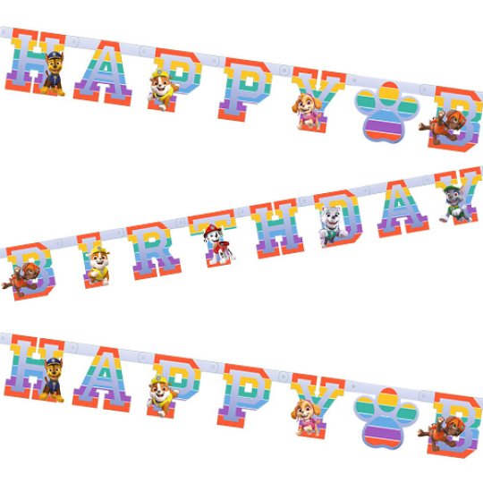 Paw Patrol Rainbow Birthday Banner – Sprinkle of Magic