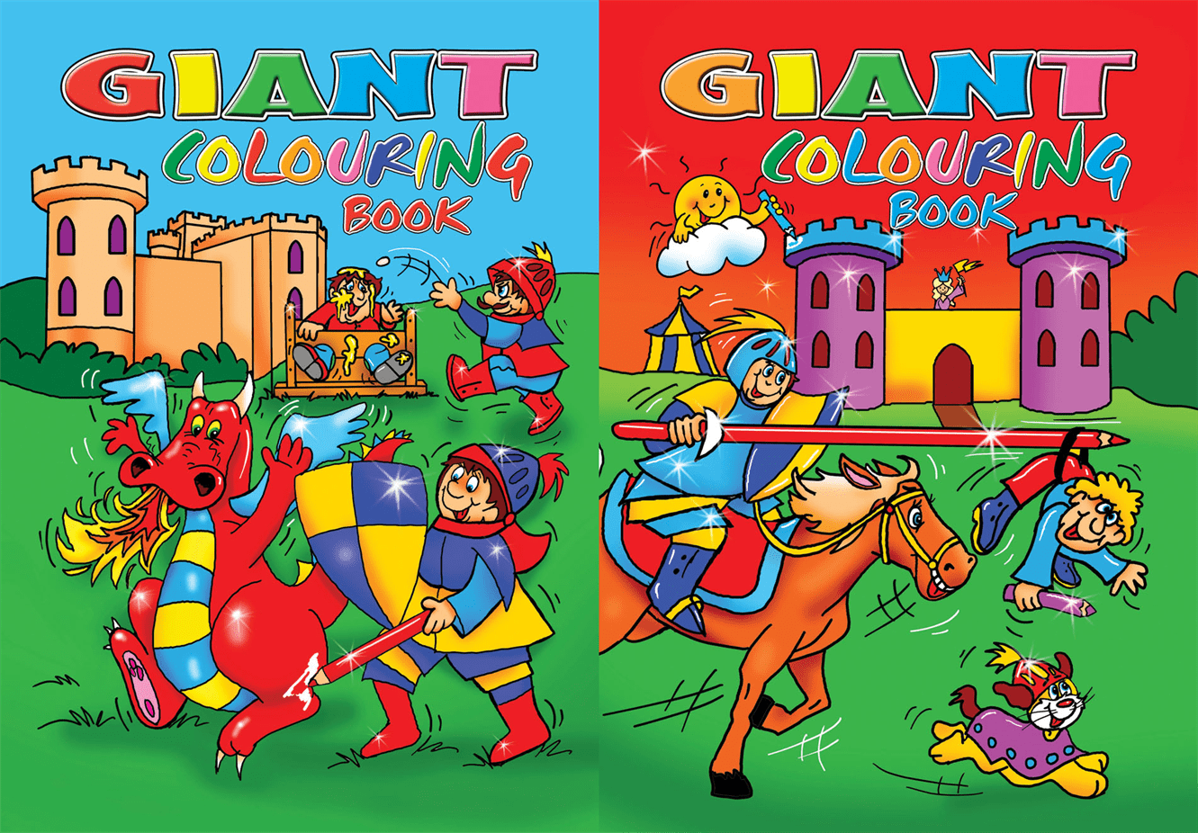 A4 GIANT COLOURING BOOK 2 ASSORTED DESIGNS – Sprinkle of Magic