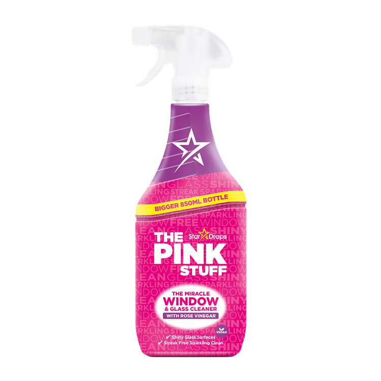 The Pink Stuff Window & Glass Cleaner with Rose Vinegar 850ml ...