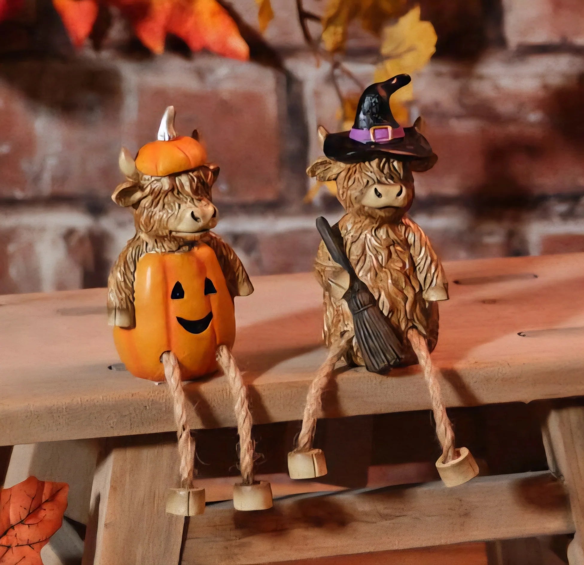 Spooktacular resin highland cow shelf – Sprinkle of Magic