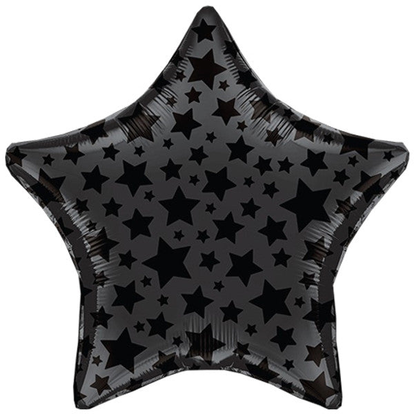 Matte Black Shiny Stars Print Star Balloon – Sprinkle of Magic