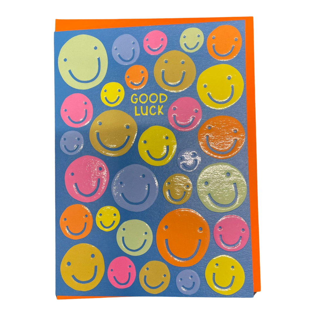 Good Luck Smiley Faces Greeting Card – Sprinkle of Magic