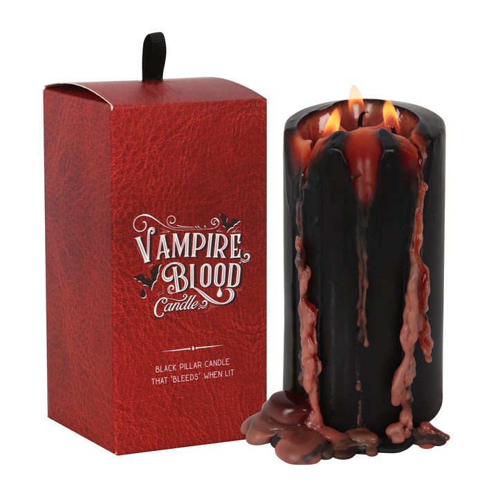 Large Vampire Blood Wax Pillar Unscented Candle – Sprinkle of Magic