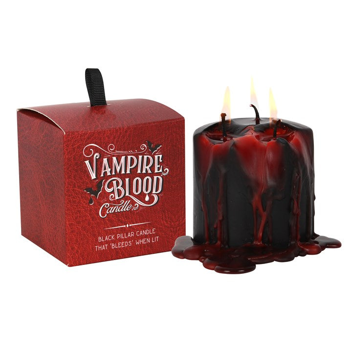 Small Vampire Blood Wax Pillar Unscented Candle – Sprinkle of Magic