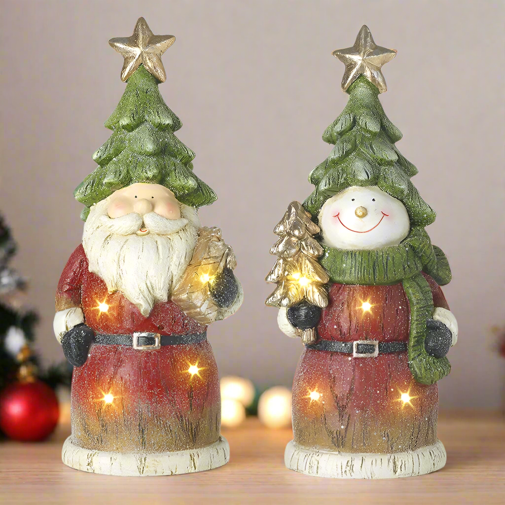 Santa & Snowman Led Light Up Figures – Sprinkle of Magic
