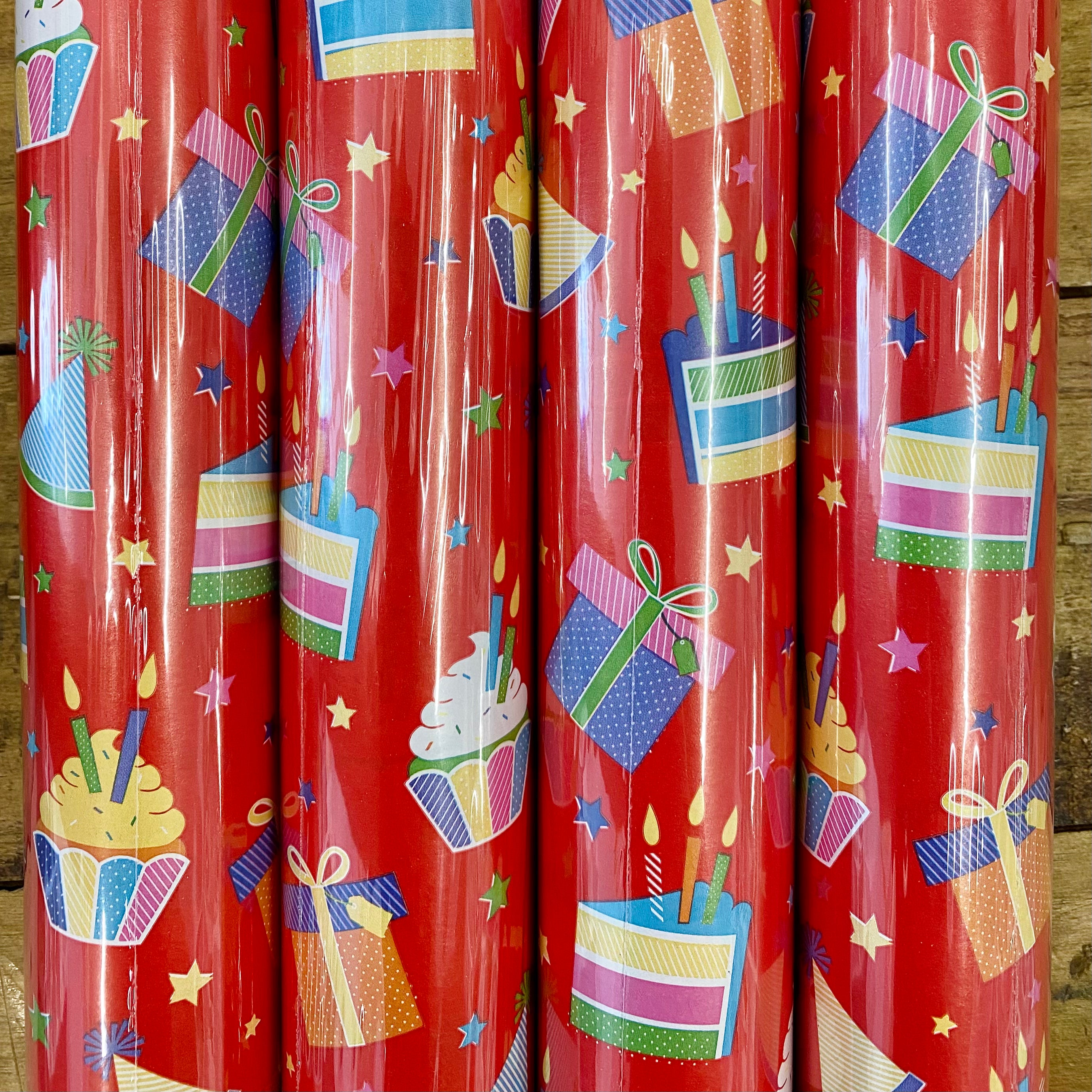 Red Cake & Presents Wrapping Paper – Sprinkle of Magic