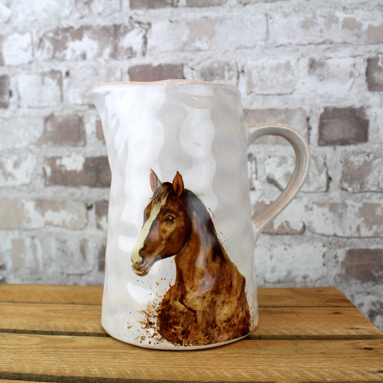 White Ceramic Horse Jug – Sprinkle of Magic