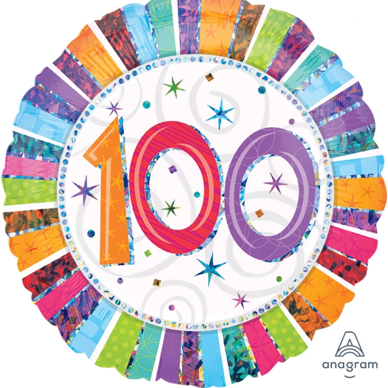 100 Radiant Birthday Balloon – Sprinkle of Magic
