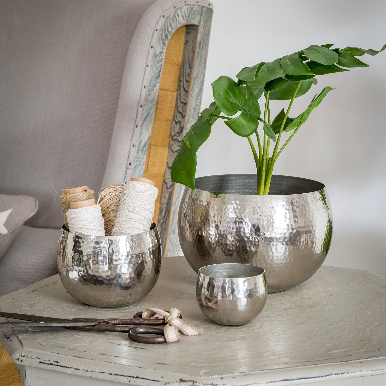 Hammered Nickel Planter – Sprinkle of Magic