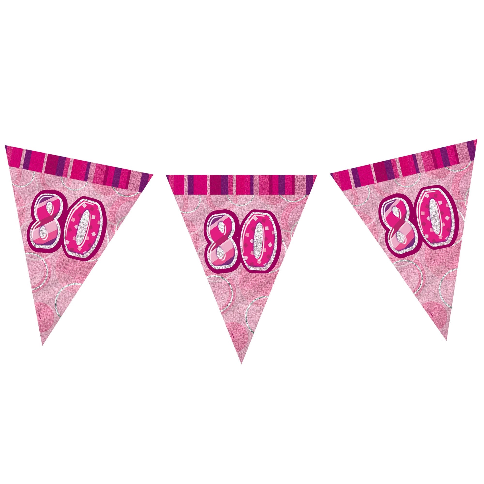 80 Pink Flag Bunting – Sprinkle of Magic