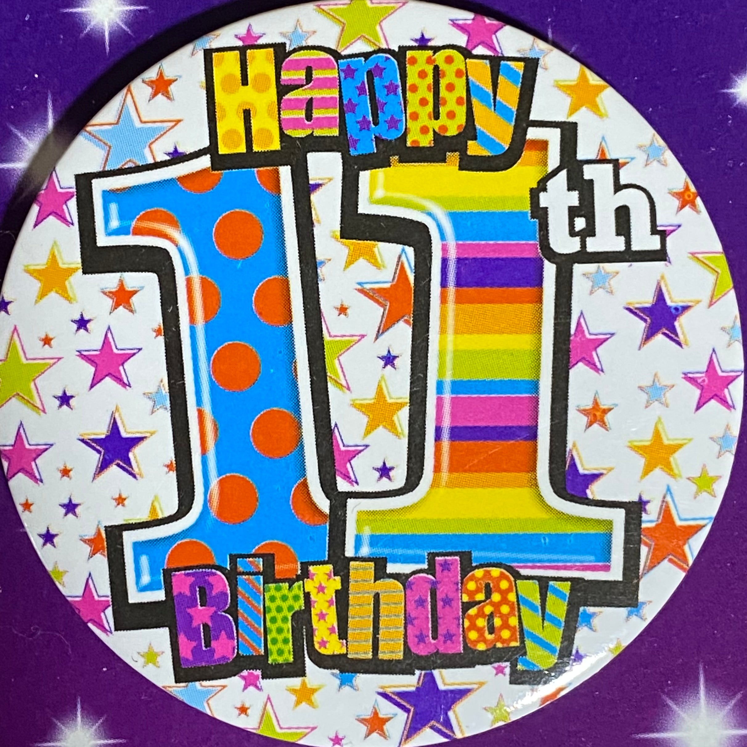 Happy 11th Birthday Badge – Sprinkle of Magic