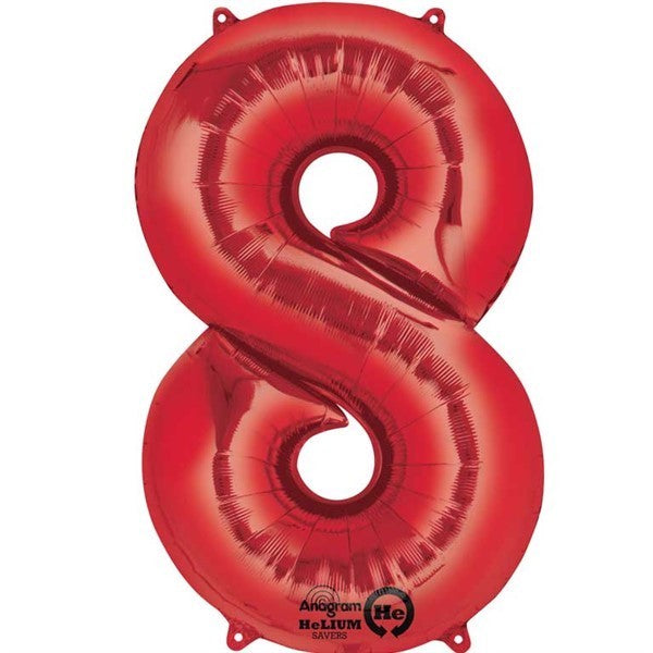 Number Balloon - 8 - Red – Sprinkle of Magic