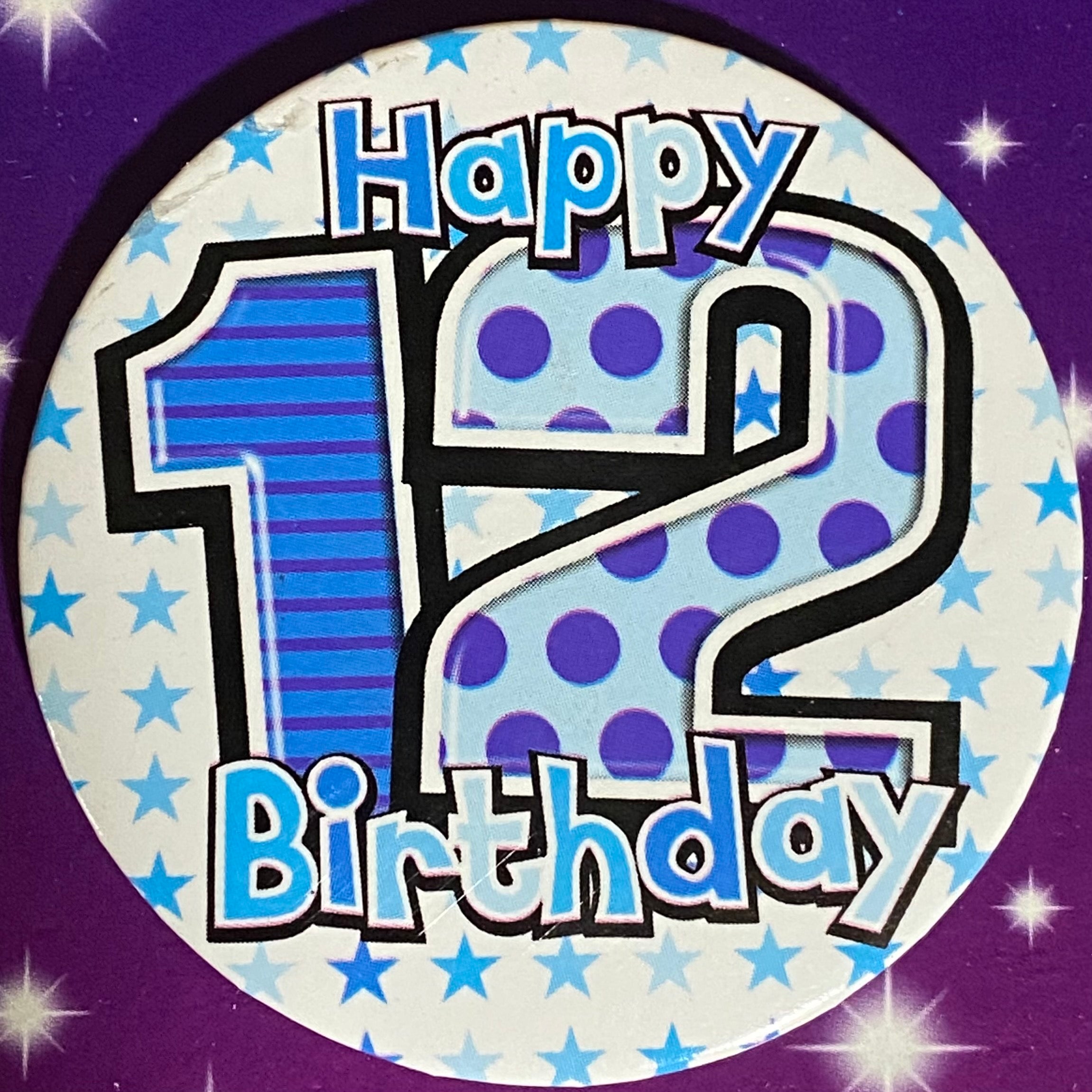 Happy 12th Birthday Badge – Sprinkle of Magic
