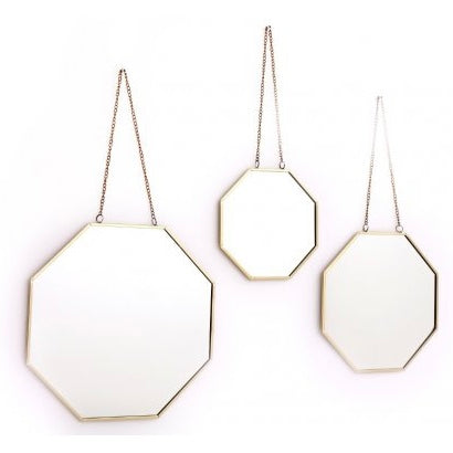 Set of 3 Gold Geometric Mirrors – Sprinkle of Magic